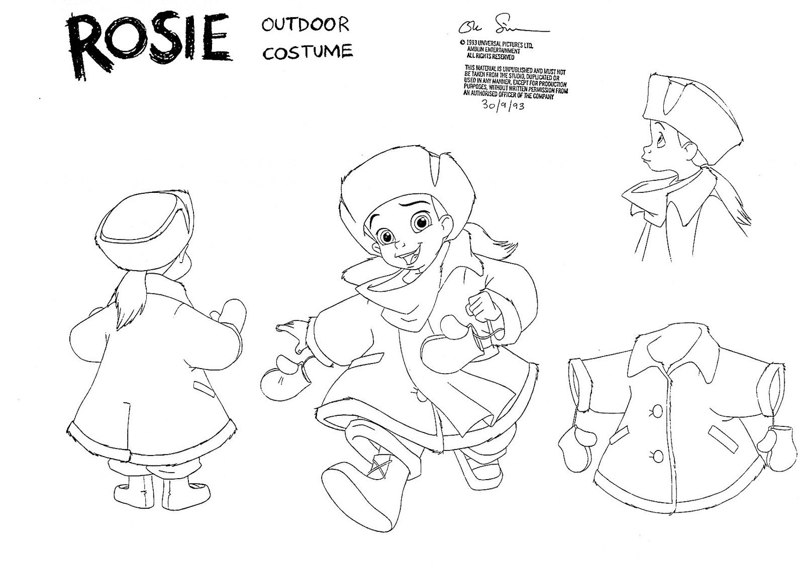 Living Lines Library: Balto (1995) - Characters, Model Sheets