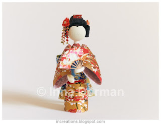 Inna's Creations: Quilled Geisha - Japanese paper doll