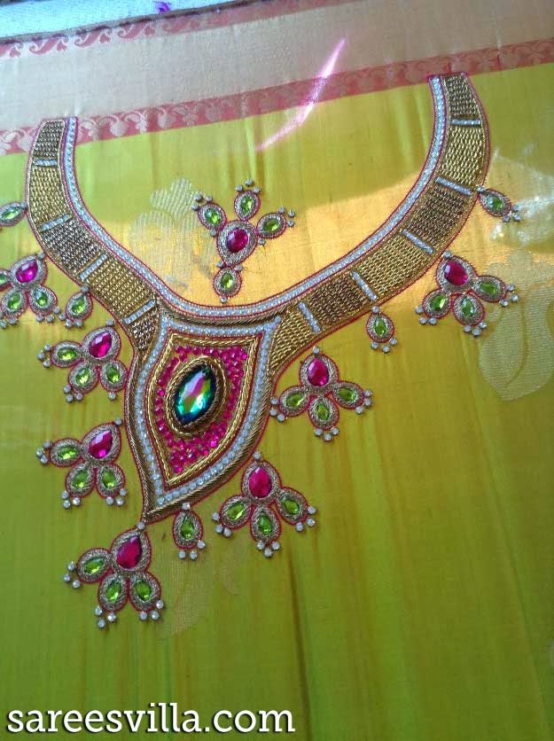 Zardosi Work Blouse Designs | Sarees Villa