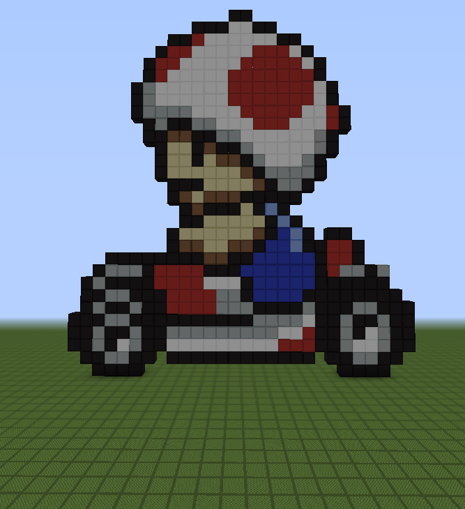Minecraft Pixel Art Mario Kart