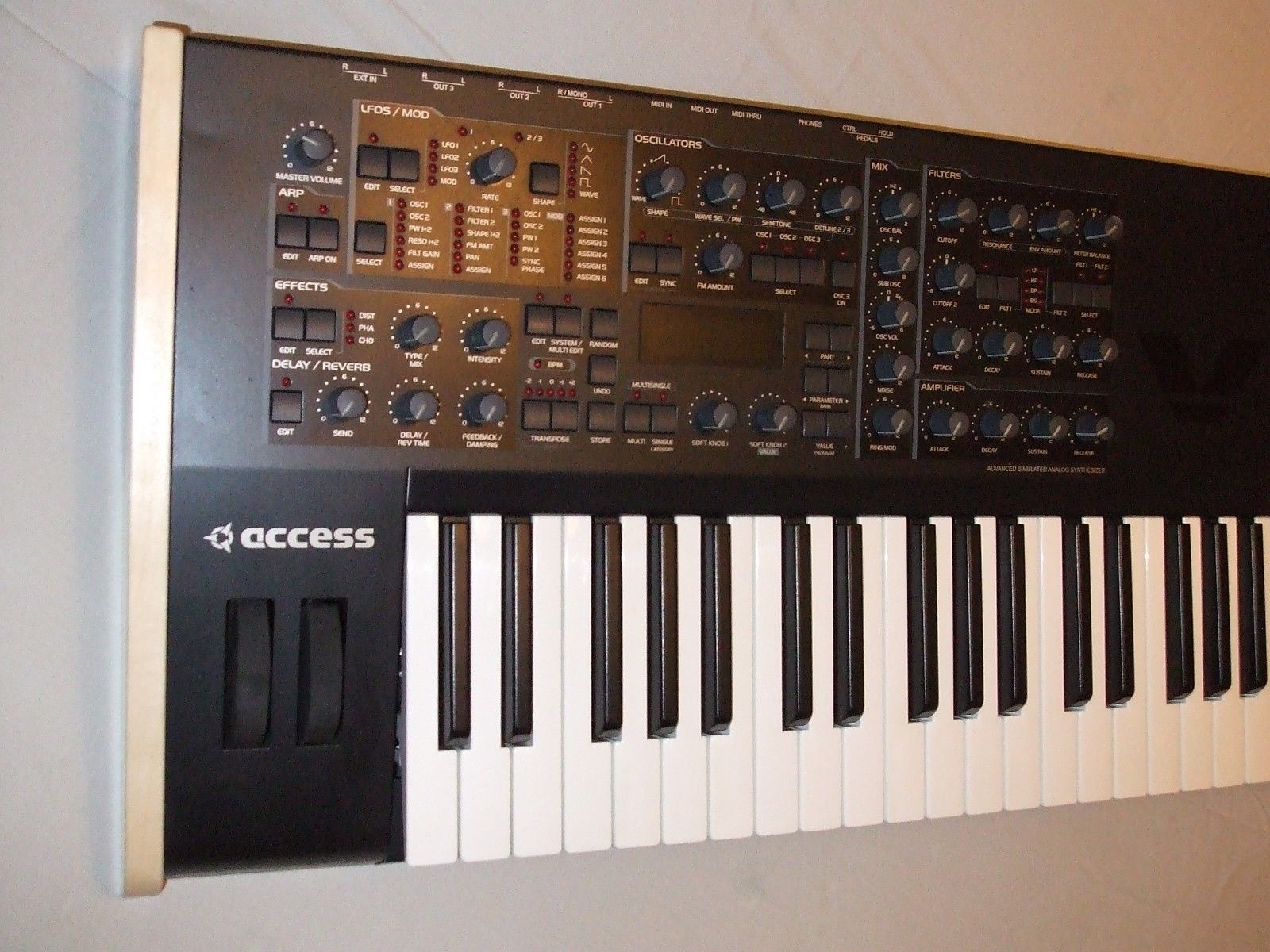 MATRIXSYNTH: Access Virus KC Synth with Custom Polished Light Hard Wood ...