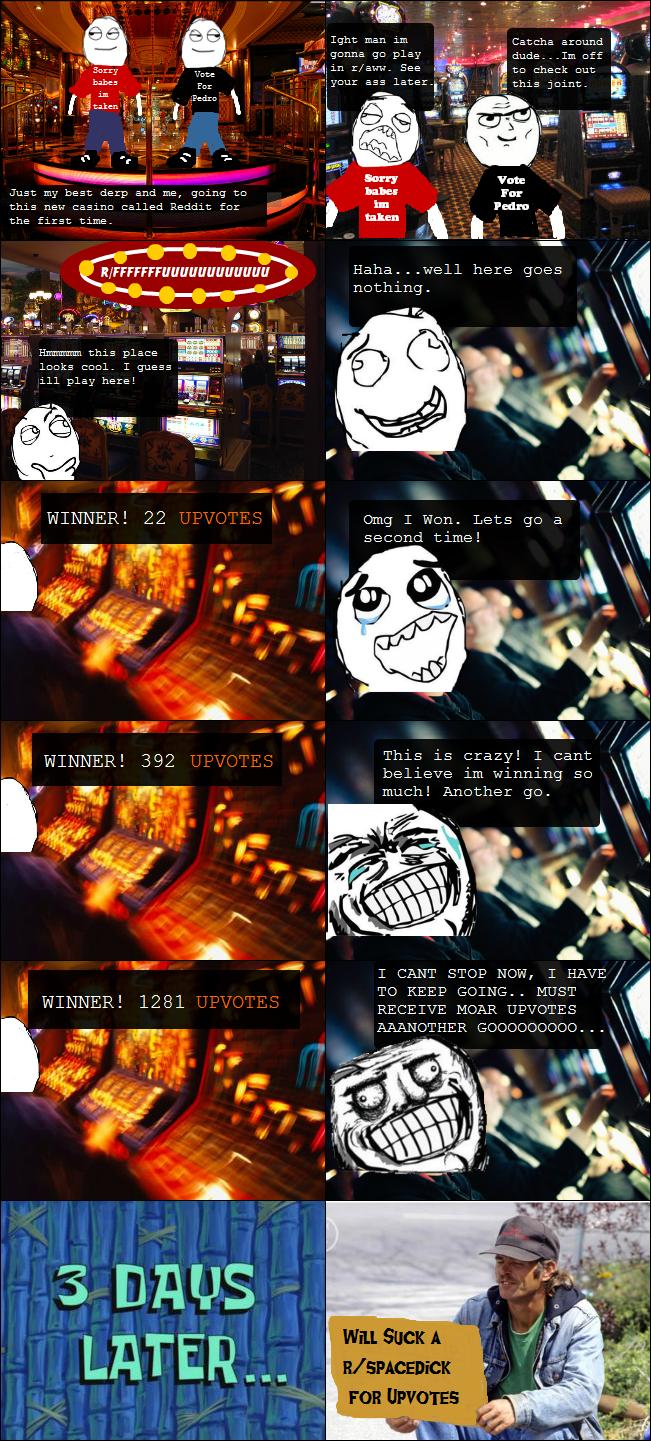 If Reddit was a casino... | Rage Guy Comics