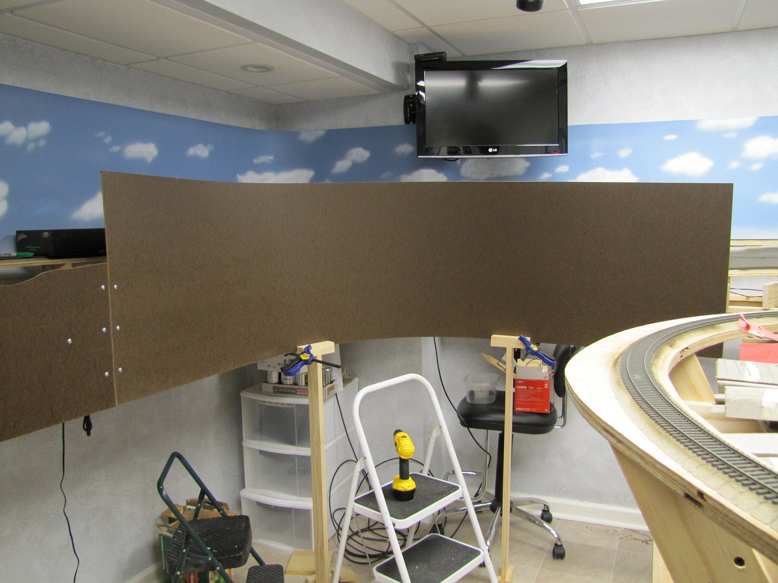 Ed's Retirement Railroad: Fascia board installed