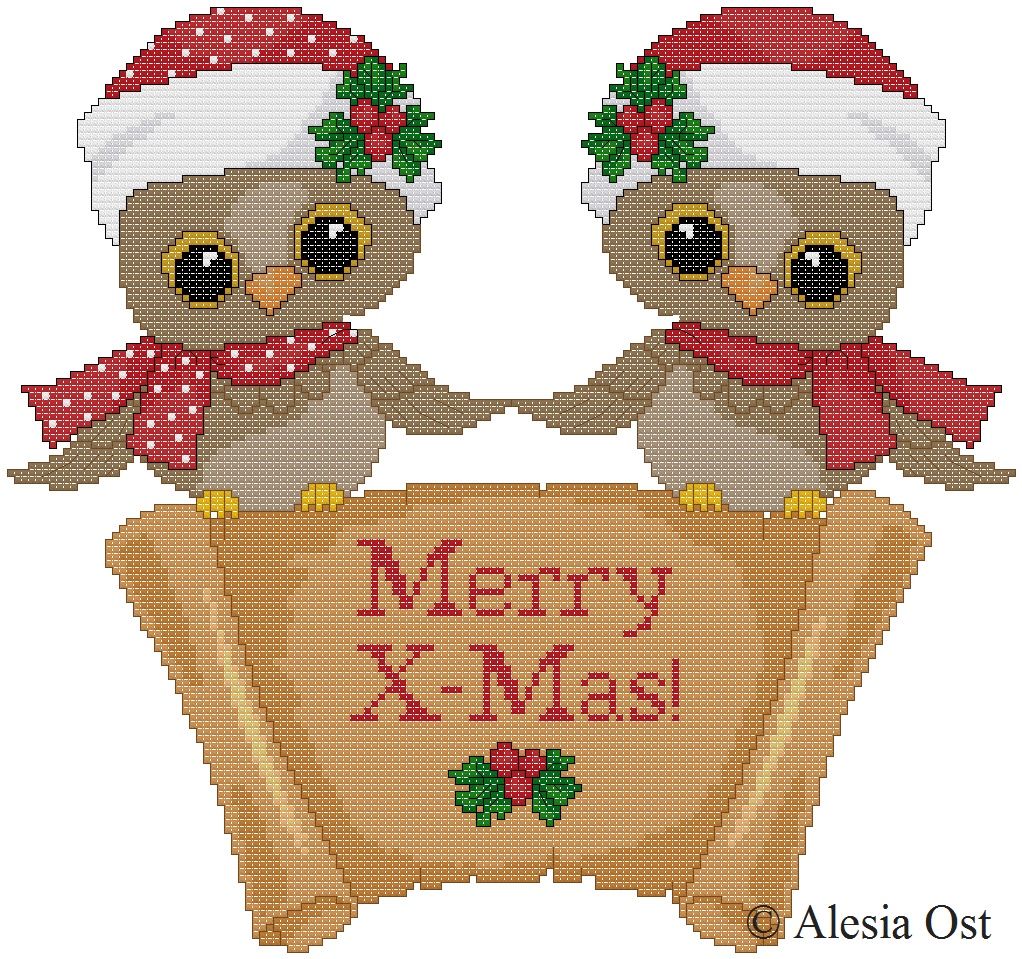 X-Stitch Magic: Christmas Owls
