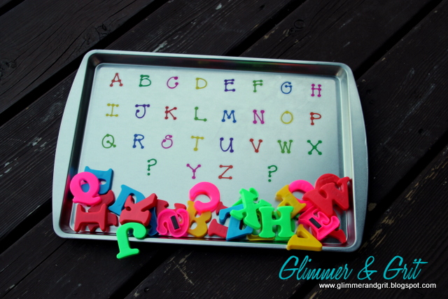 Glimmer And Grit: ABC Magnetic Study Tray