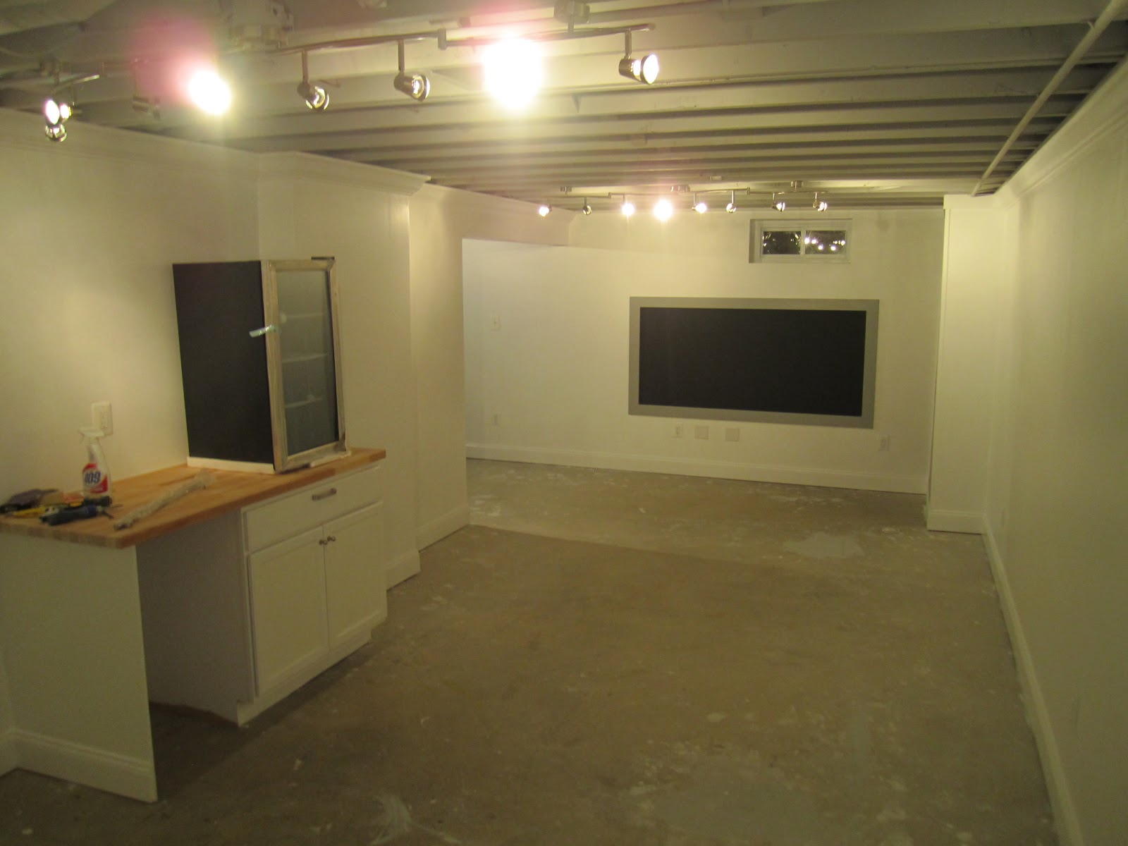 Projects of Plenty: Basement build: Basement is finally complete!!