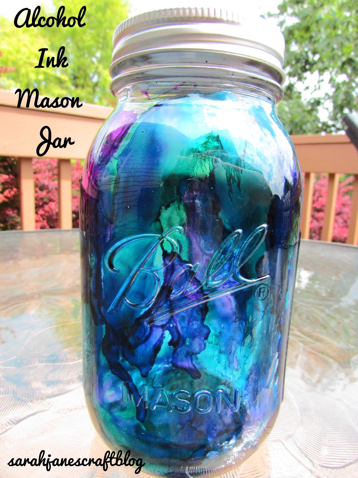 Alcohol Ink Mason Jar