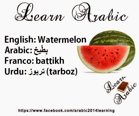 Learning Arabic Together: Fruit