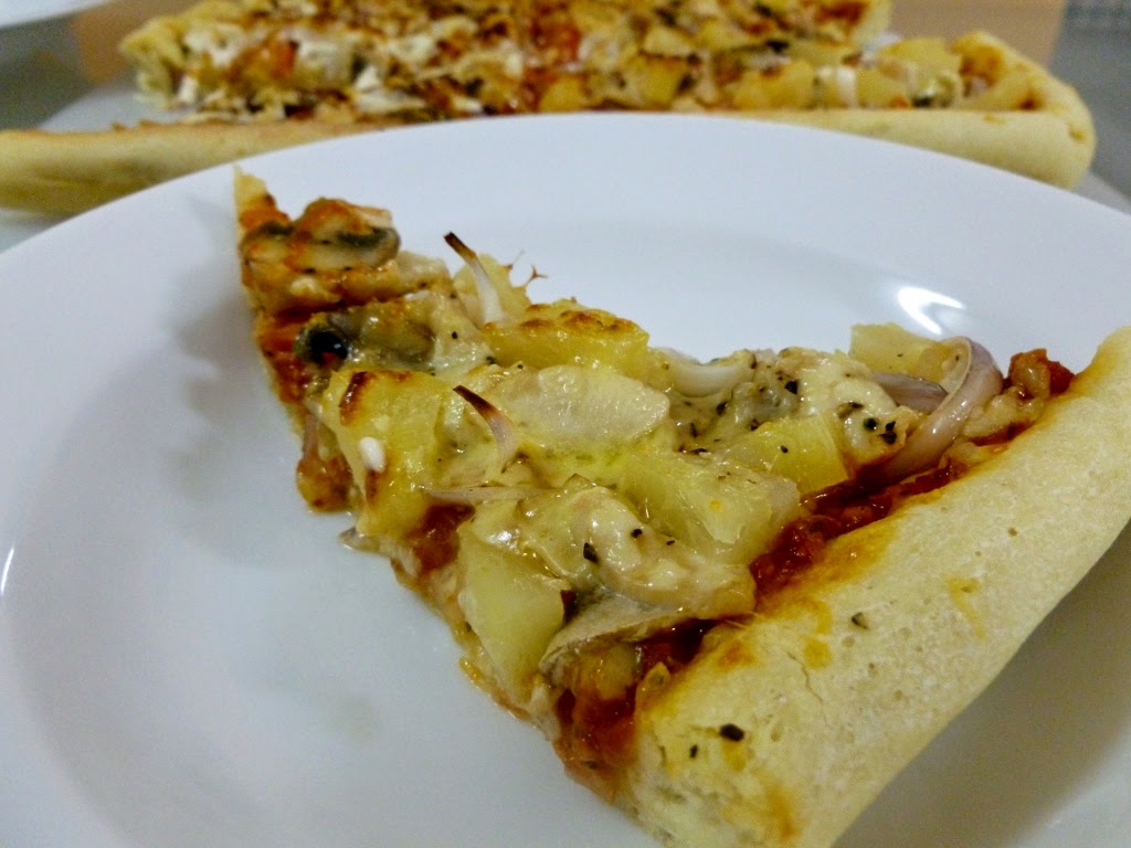 Jane Yee's food & life diaries: duo flavor pizza 双味意大利薄饼/比萨