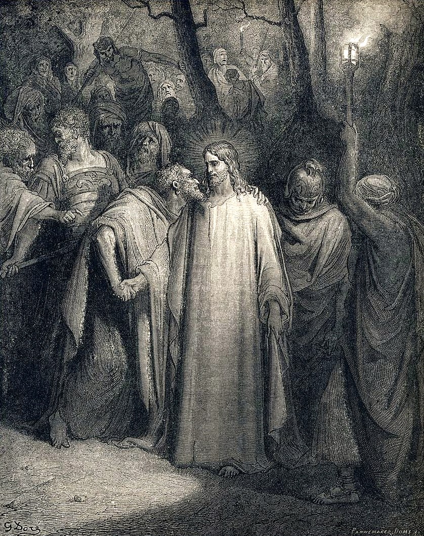 Judas Kisses Jesus Public Domain Clip Art Photos and Images