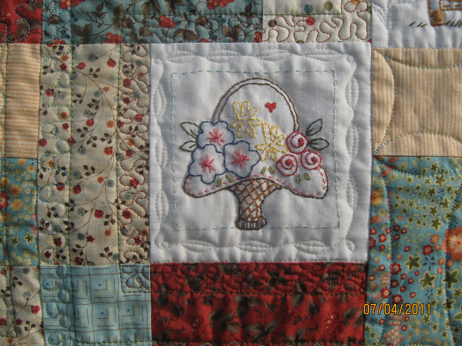 quiltmekiwi: Red Brolly