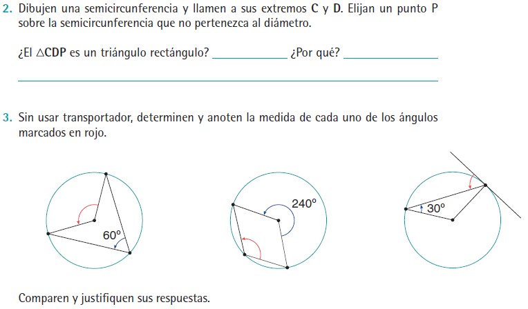 Mate 2 Secundaria: Ángulos en el círculo