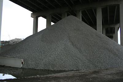 Civil Engineering Photos: #61 Course Aggregate being Stored