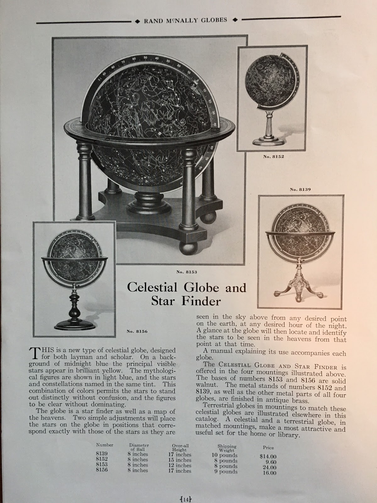 Collecting Antique and Vintage Globes: Rand McNally Celestial globe and ...