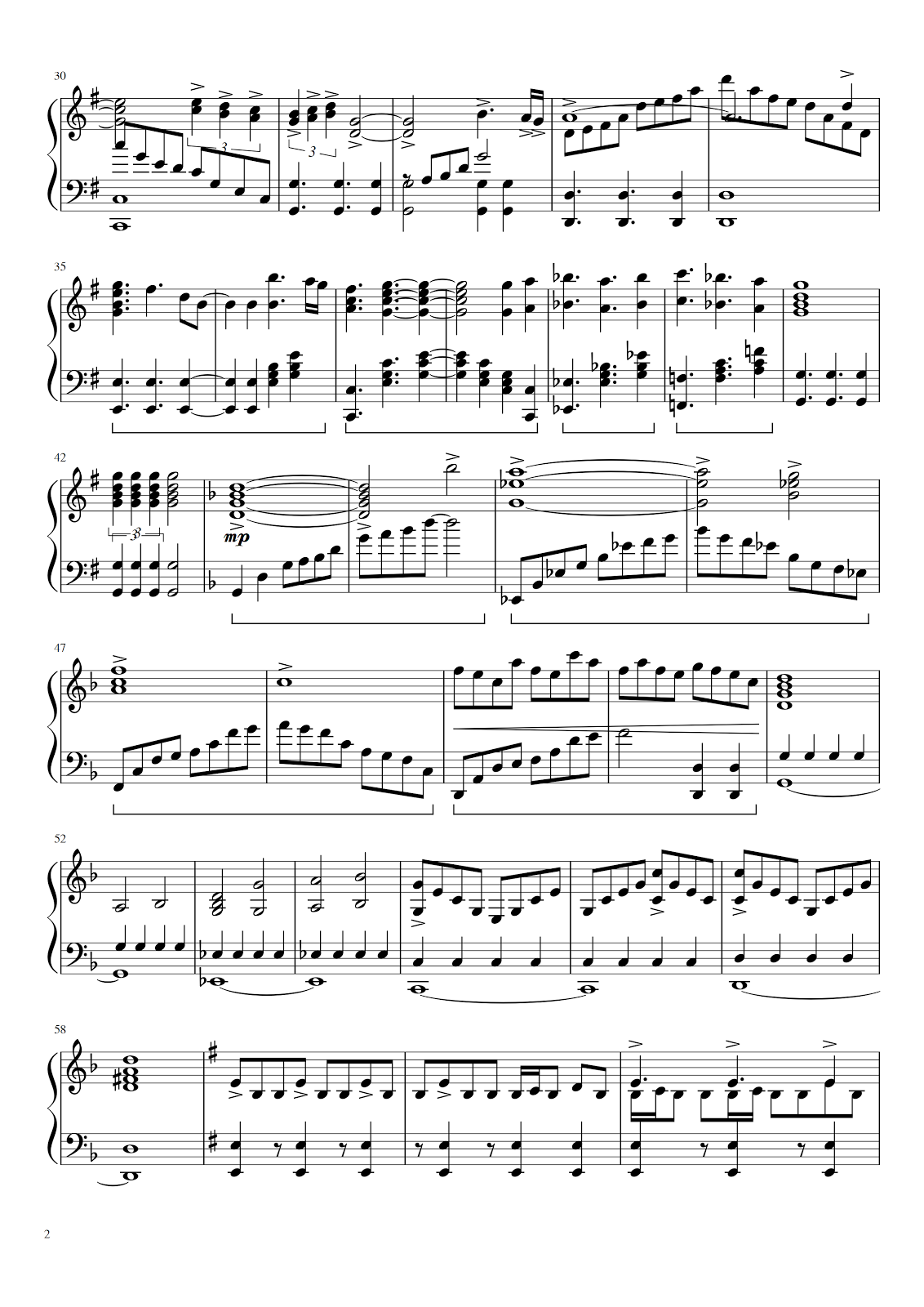 在地图上的某一处: FFXV Episode Ignis Battle Theme Piano Solo Sheet Music