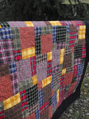 Hanging On by a Needle and Thread: Flannel Scraps