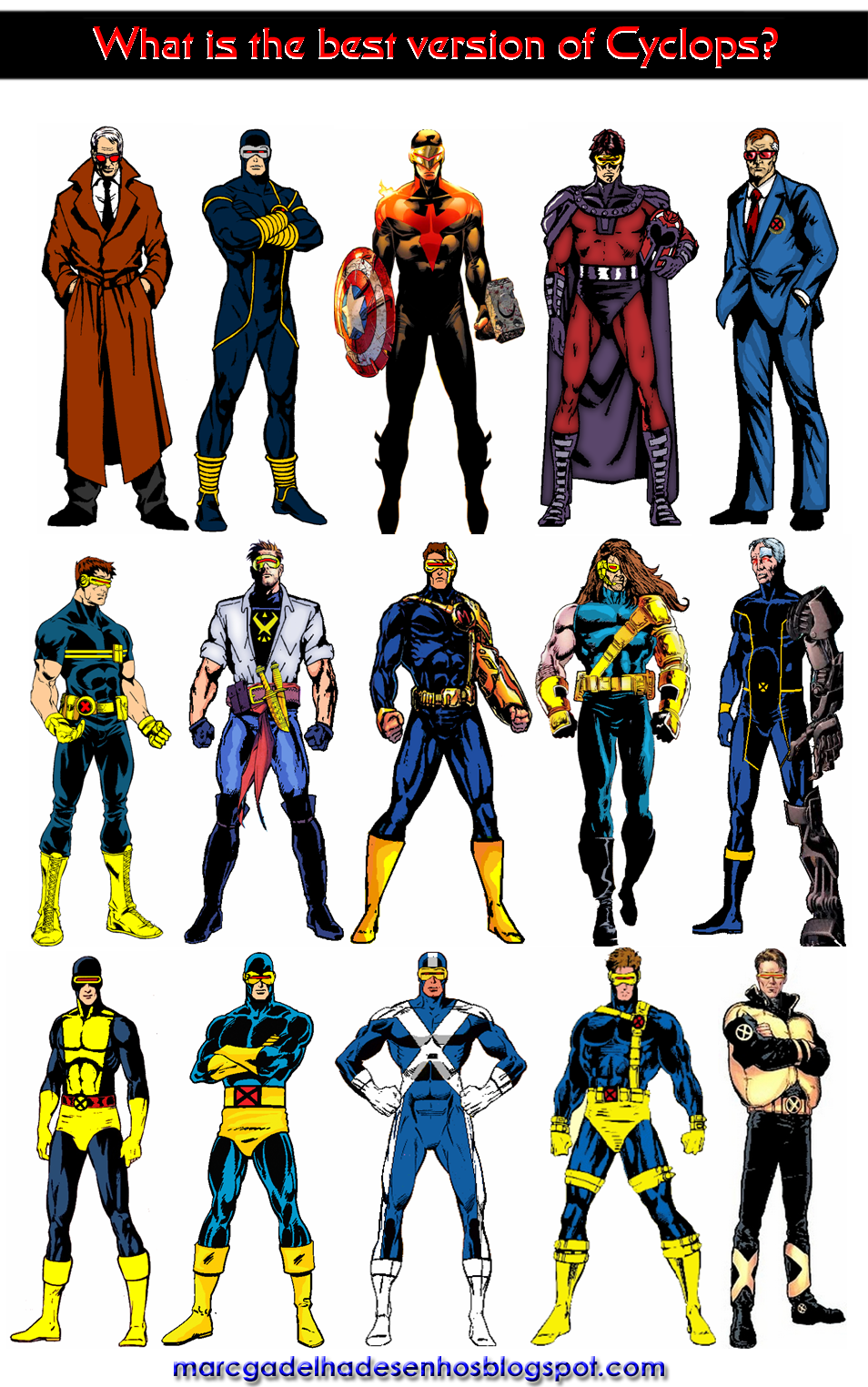 Marc Gadelha Desenhos: Qual a melhor versão do Ciclope?