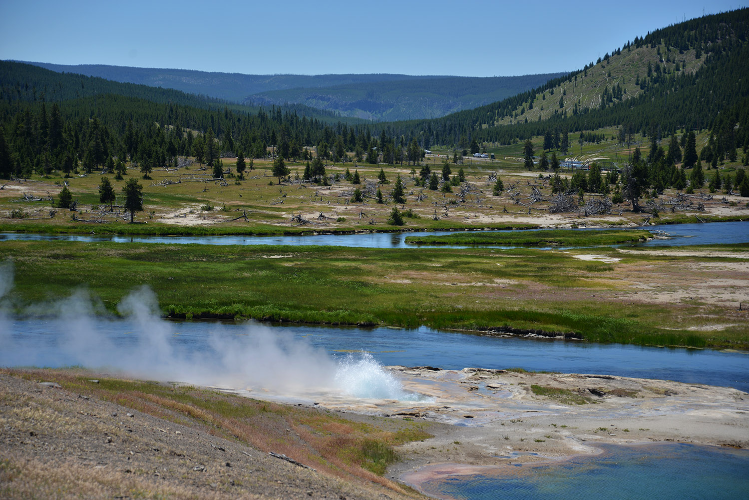 Yellowstone: Midway Geyser Basin - light-in-leaves