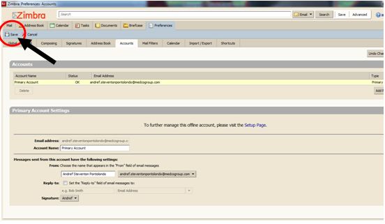 Buntalo Selalu: Cara Membuat Signature/Tanda Tangan Pada Zimbra Dektop