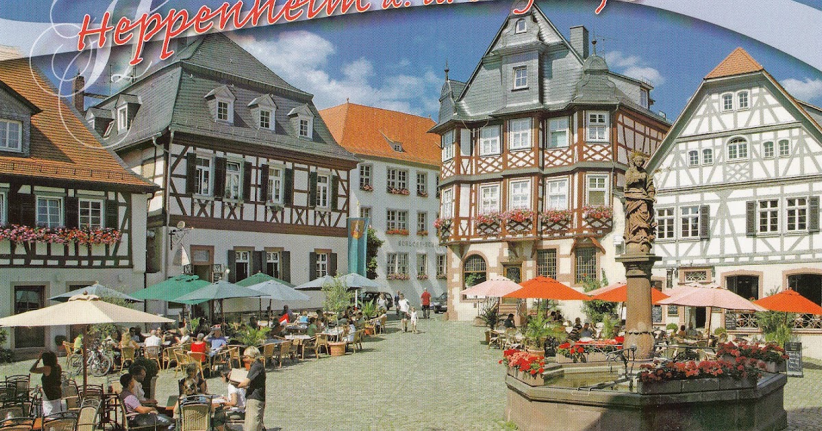 My postcard and stamp week: Germany: Heppenheim