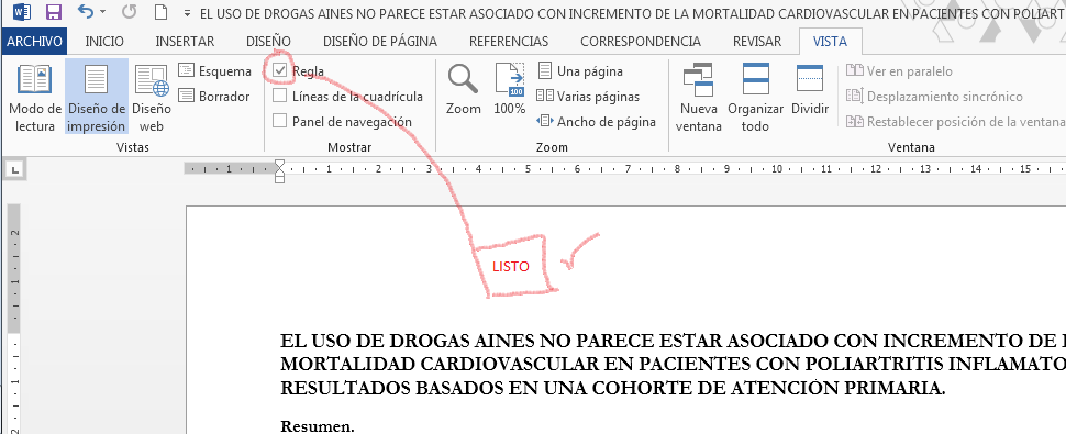 REGLA DE WORD EN OFFICE 2013 (En 3 pasos) - Aprinmo
