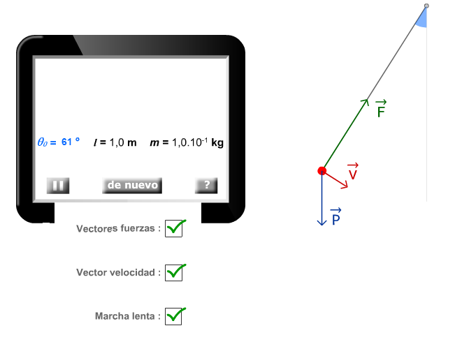 Movimiento armónico simple MAS: Péndulo simple
