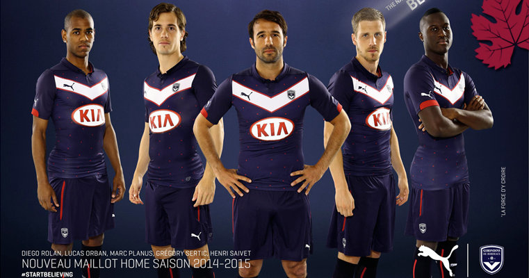 New Girondins Bordeaux 14-15 Home, Away and Third Kits - Footy Headlines
