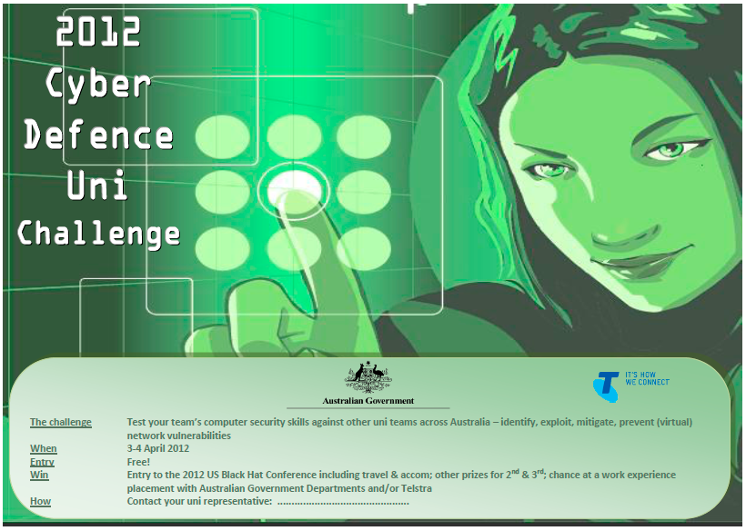 The 2012 Cyber Defence University Challenge (Australia's First National ...