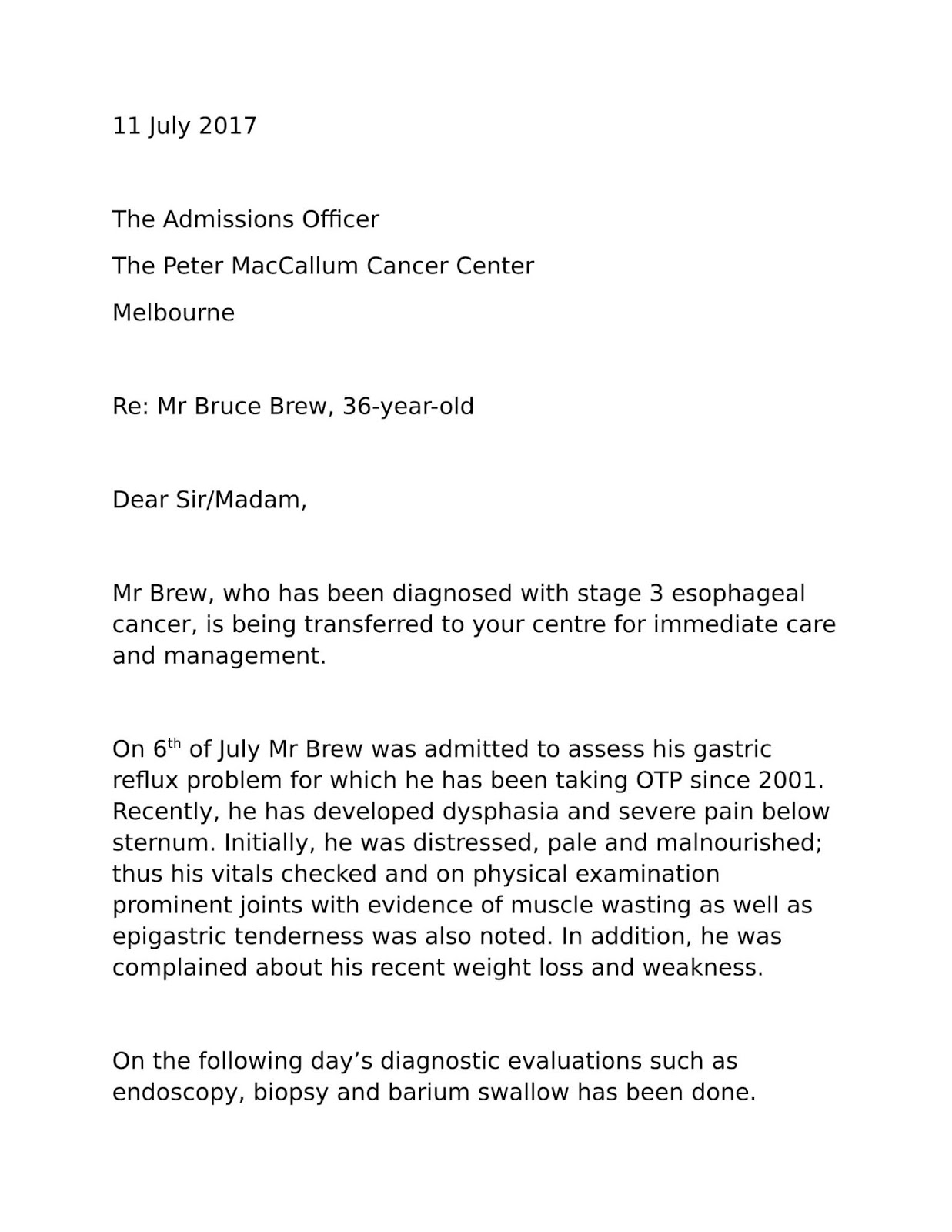 READING A MODEL LETTER WILL ALWAYS HELP TO WRITE A GOOD LETTER!