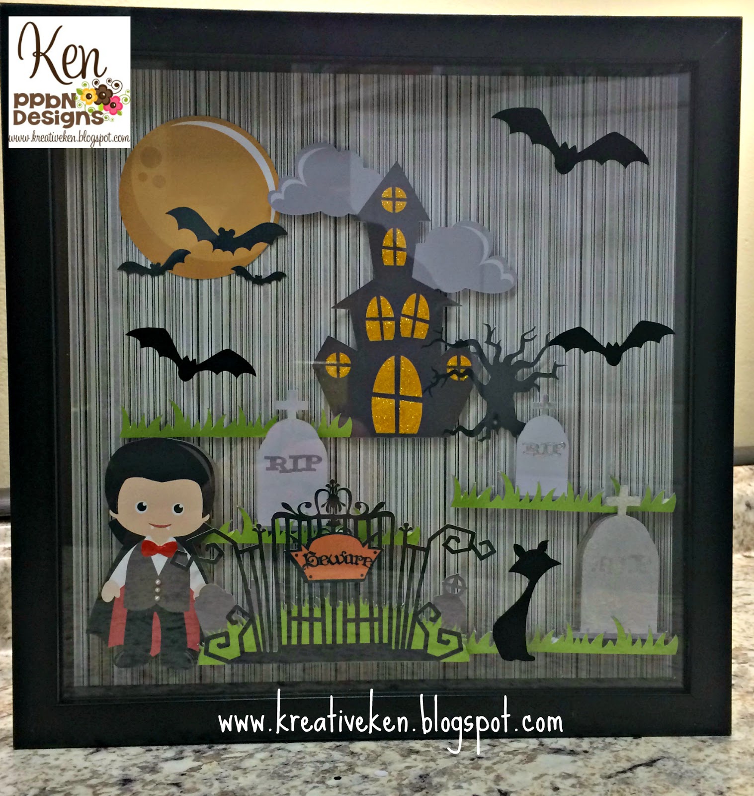 SPOOKY HALLOWEEN FRAME | Ken's Kreations
