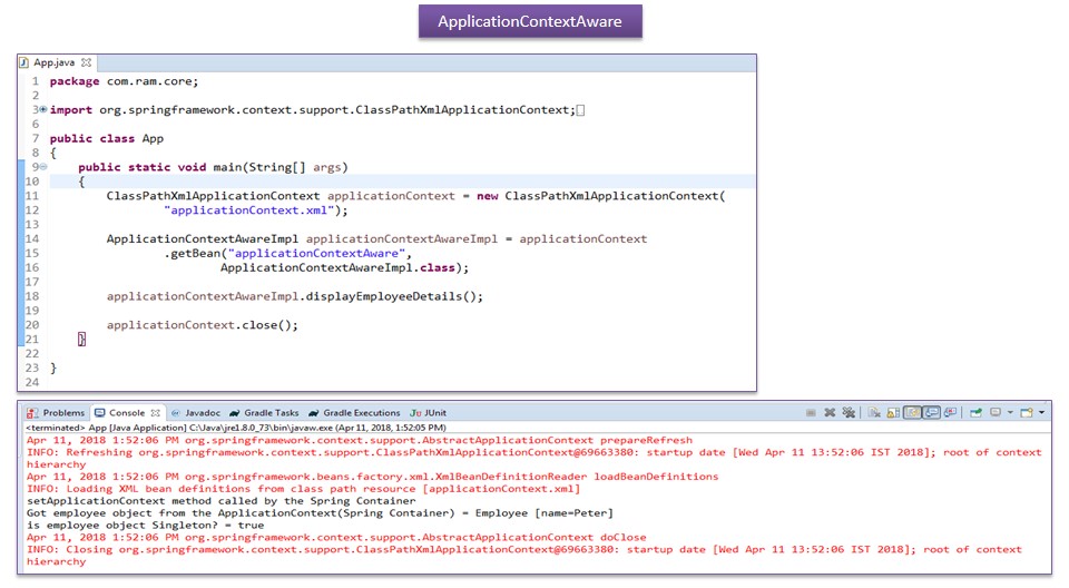 JAVA EE: Spring Bean Life Cycle - ApplicationContextAware Interface ...
