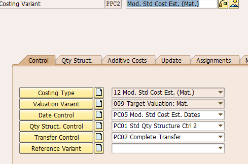 SAP FICO Central: Basics of SAP Standard Cost estimate- Understanding ...