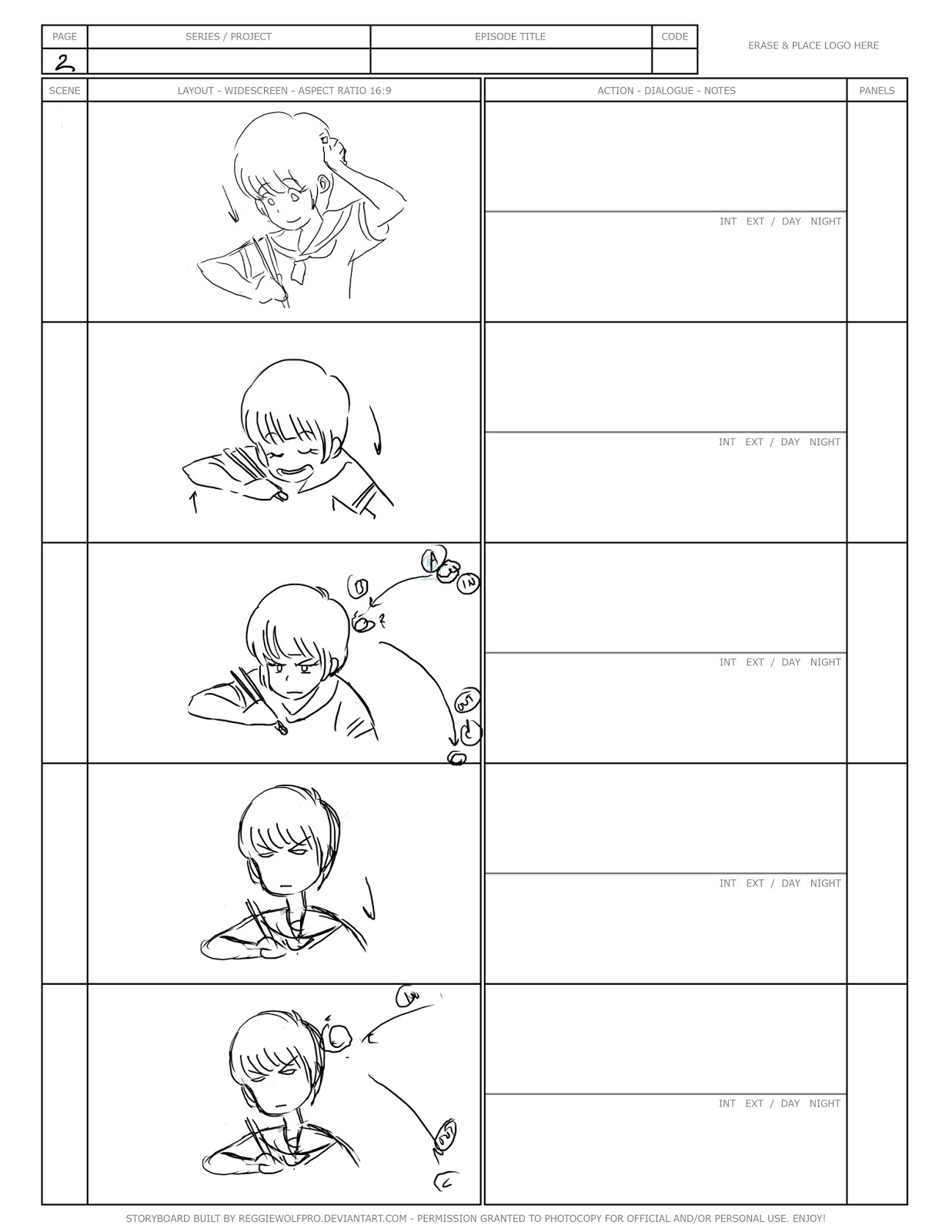 Jasmine Goggins - Storyboard Portfolio: Schoolgirl Fight