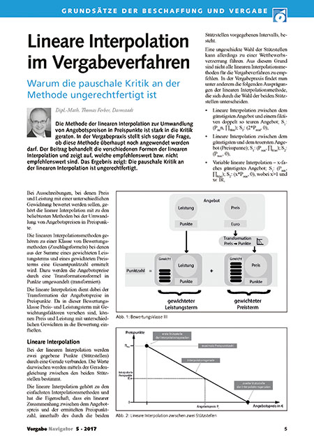 Praxisratgeber Vergaberecht: Lineare Interpolation im Vergabeverfahren