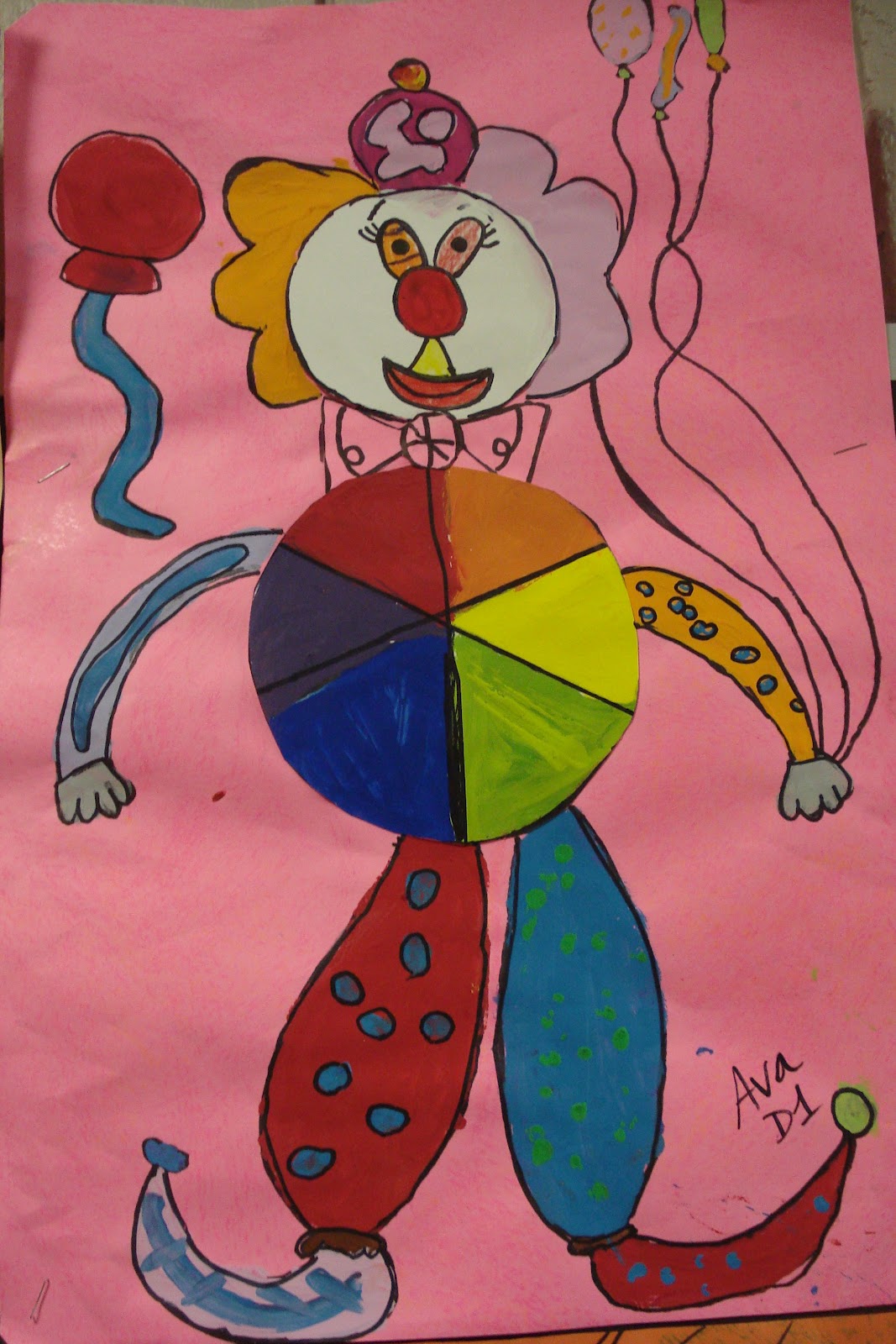 the creARTtivity spot: 1st Grade Color Wheel Clowns