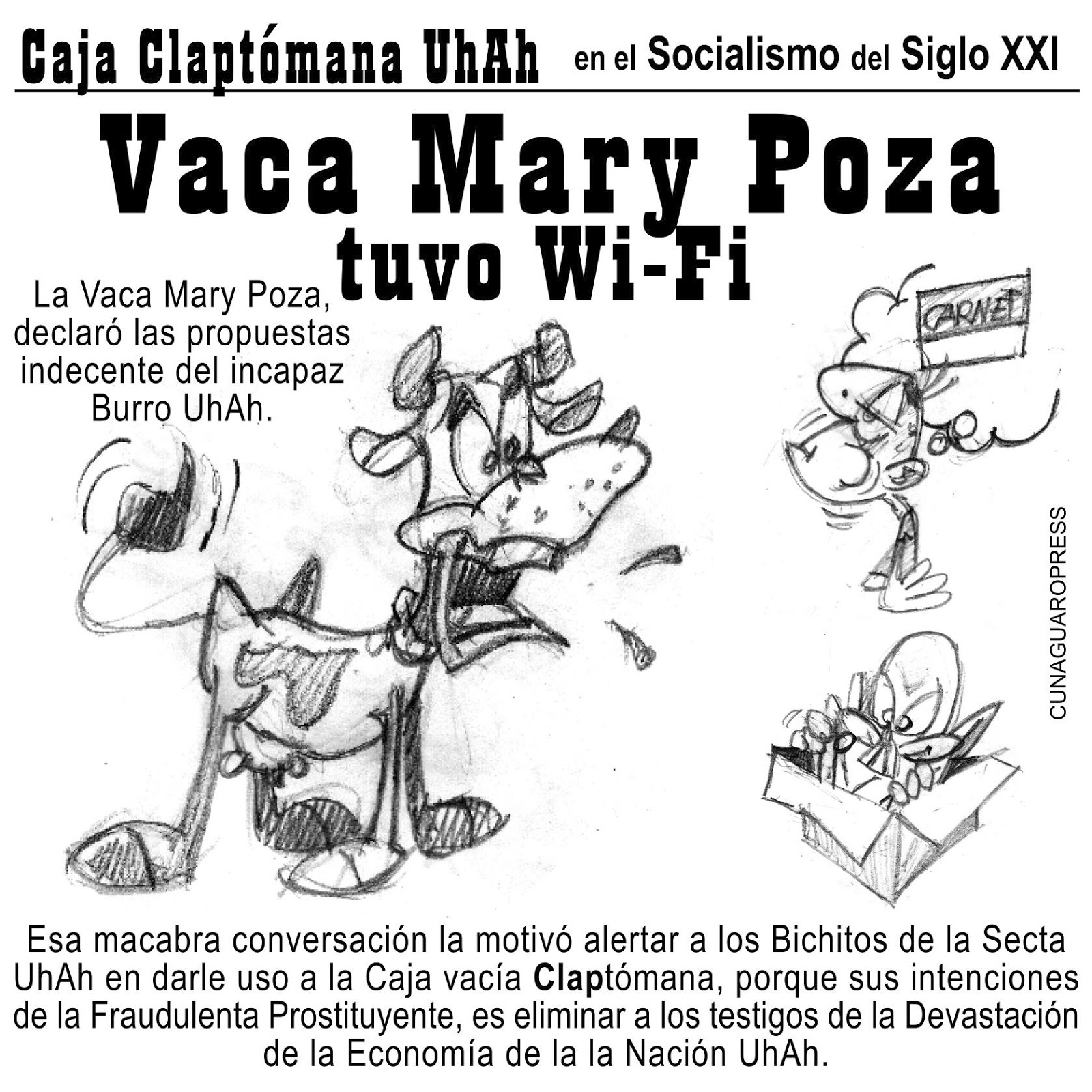 Cunaguaropress: La Vaca Mary Poza tiene Wi-Fi