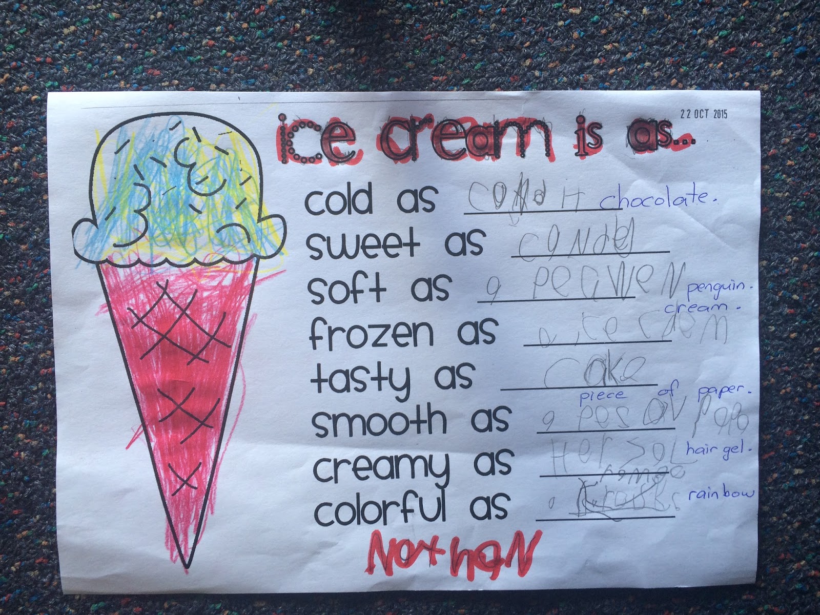 Room 2 Tuis 2015: Ice-Cream Similes