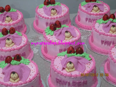 Mynata Cakes: Baby One Month cake for Fayleen