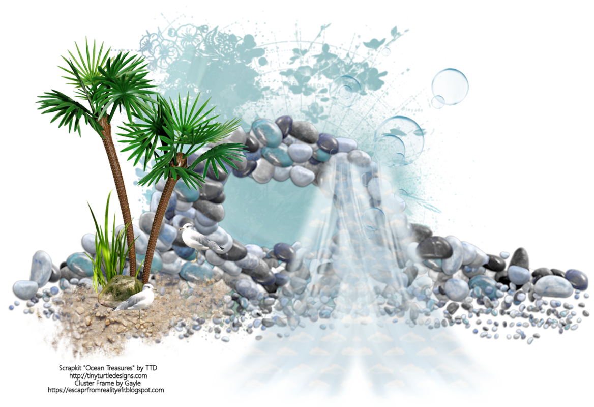 Escape From Reality Blog: FTU Summer Cluster Frames "Ocean Treasures"