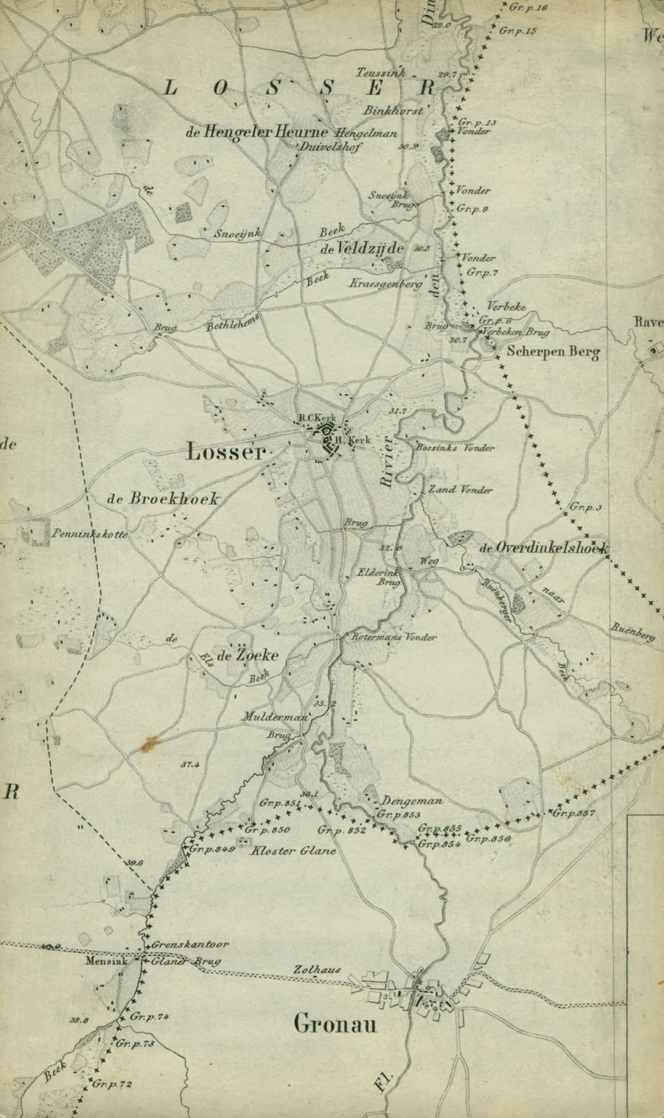 Tuffeltoons Blog: Topografische kaart van 1849 (37): Losser
