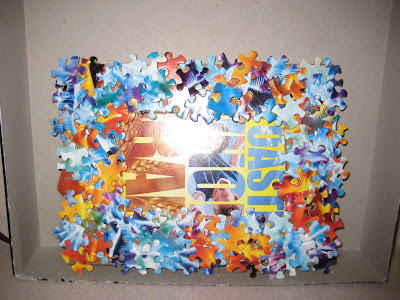 Doodles and Doilies: Puzzle piece picture frame tutorial