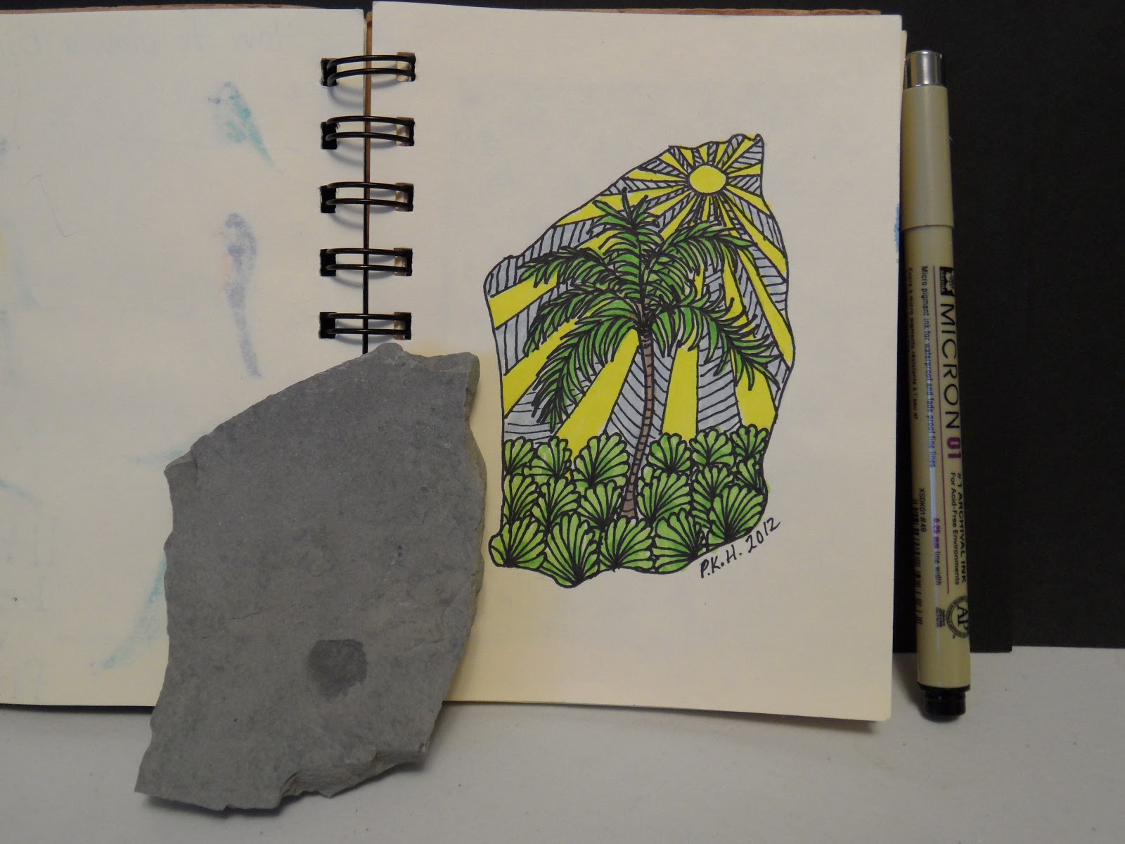 Trish's Artistic Adventures: Zentangle Inspired Art - Tropical Rock