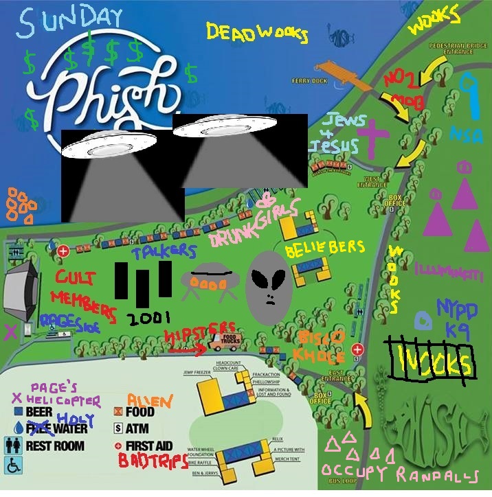 Phish Maps: Randall's Island, NYC