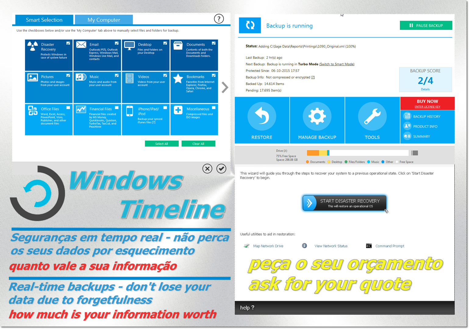 V.O. Informática, Lda.: Windows Timeline