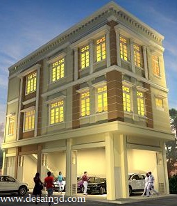 Jasa desain eksterior interior ruko 3dmax sketchup via WA - ARUSHA ...