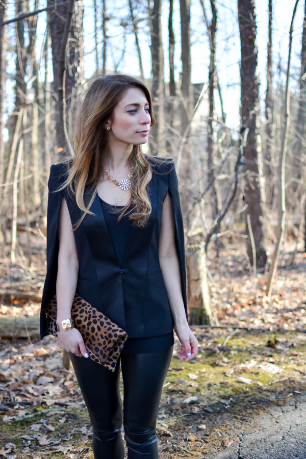 OOTD - BCBG Max Azria Tuxedo Cape | La Petite Noob | A Toronto-Based ...