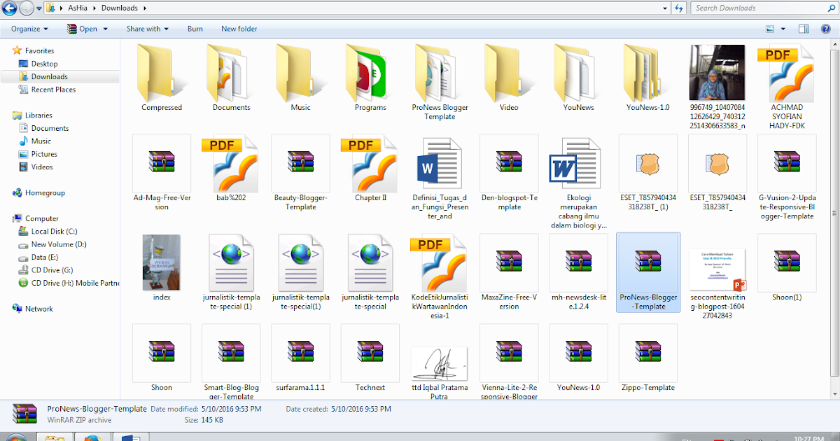 Cara Merubah template dari file Winrar menjadi file XTML
