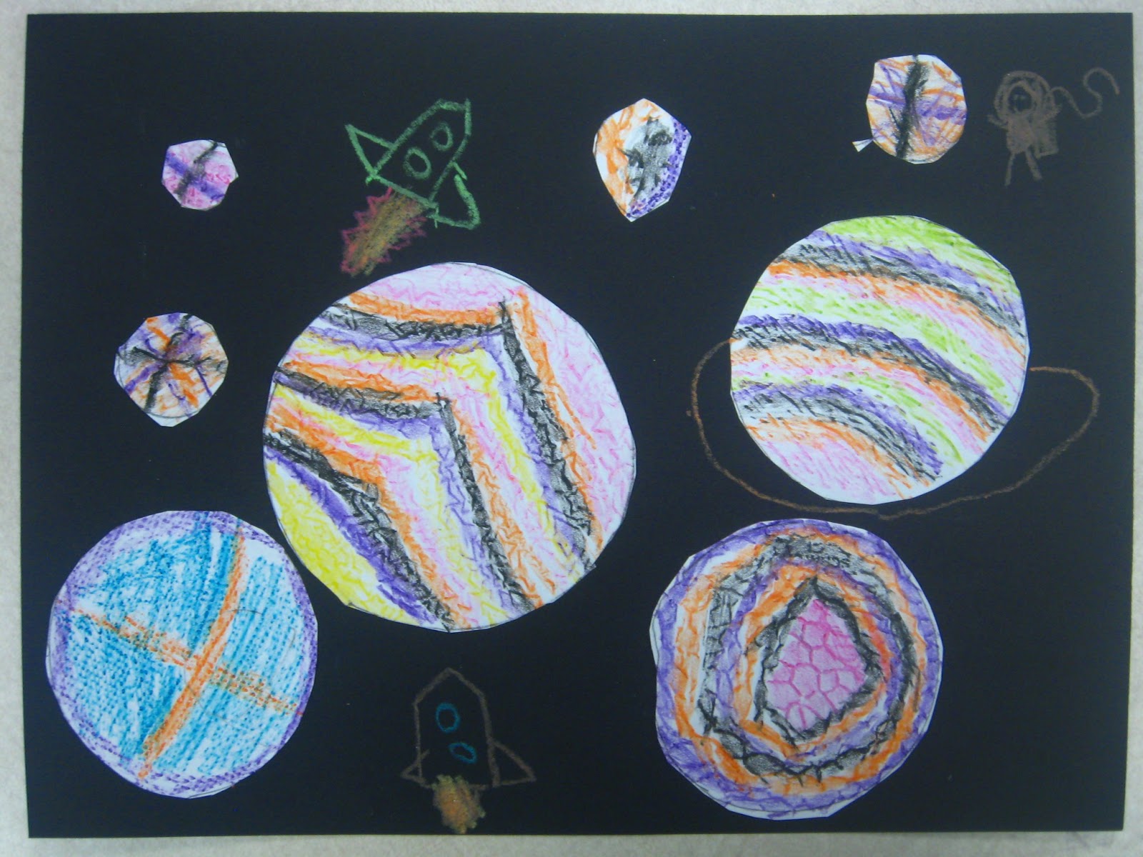 Miss Young's Art Room: 1st Grade Texture Planets