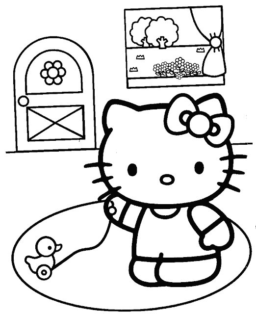 Aneka Mewarnai Gambar Hello Kitty - Mahir Warnai Gambar