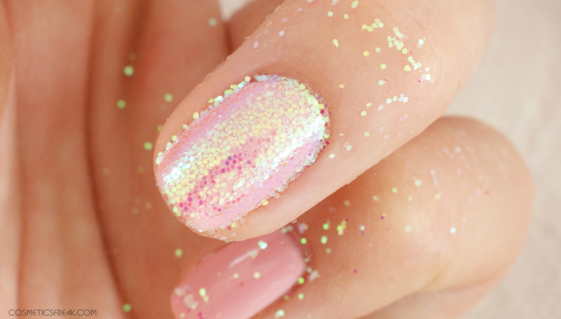 NEONAIL GLITTERY EFFECT NO 02 + SEMILAC 047 PINK PEACH MILK | Blog ...